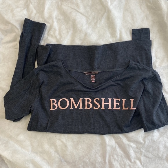 Victoria's Secret | Tops | Victorias Secret Bombshell Logo Long Sleeve ...